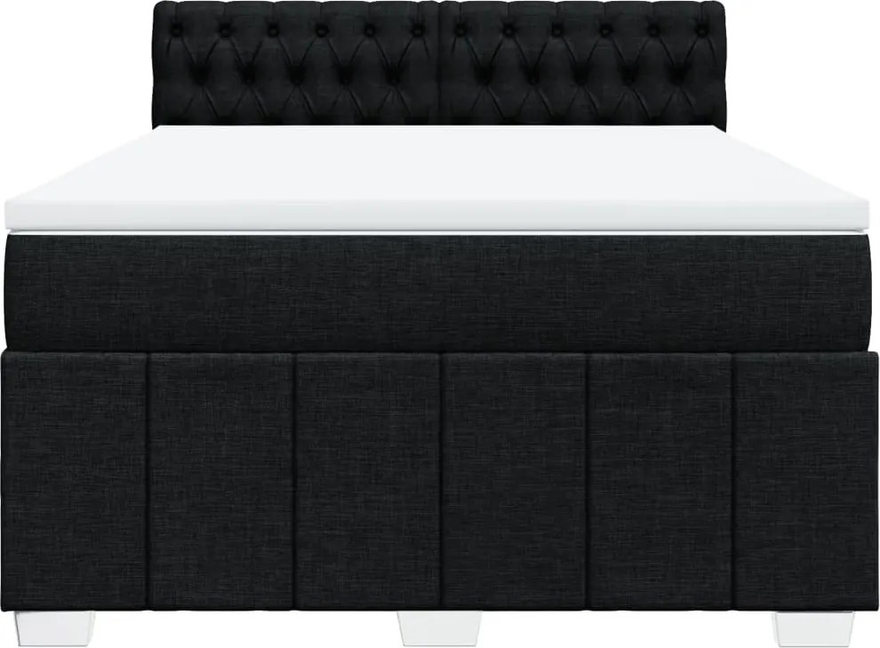 Box spring postel s matrací černá 160x200 cm textil 3287128