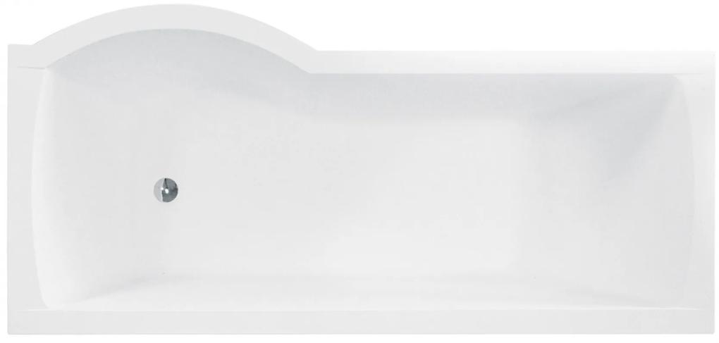 Besco Inspiro akrylátová vana s vanovou zástěnou Délka vany: 160cm, Orientace: Pravá
