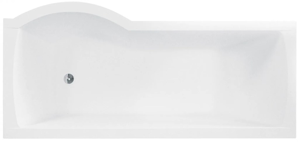 Besco Inspiro akrylátová vana s vanovou zástěnou Délka vany: 170cm, Orientace: Pravá