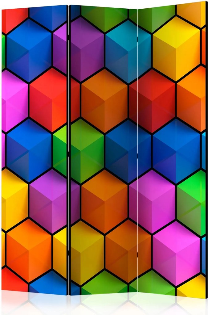 Paraván - Rainbow Geometry [Room Dividers] 135x172