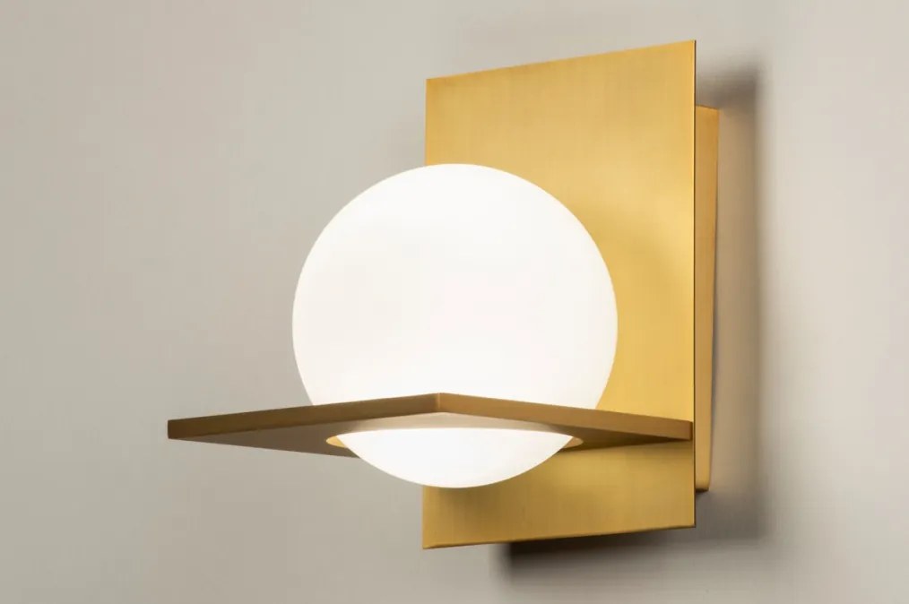 Nástěnné designové skleněné svítidlo Lune Magico Gold