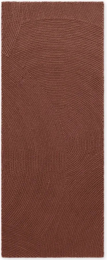 Ručně tkaný vlněný běhoun v cihlové barvě 80x300 cm Calmio – Hanse Home