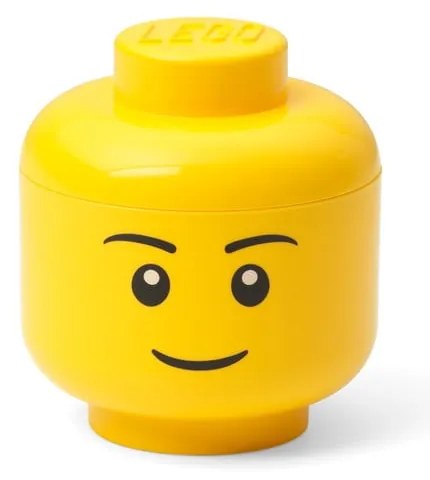 Žlutý úložný box LEGO® Boy, ø 10,6 cm Biano.cz