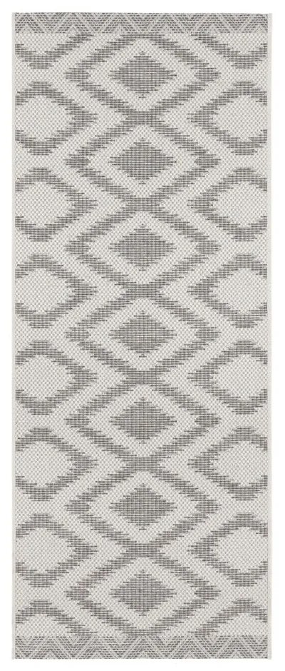 Šedo-krémový venkovní koberec Bougari Isle, 70 x 200 cm
