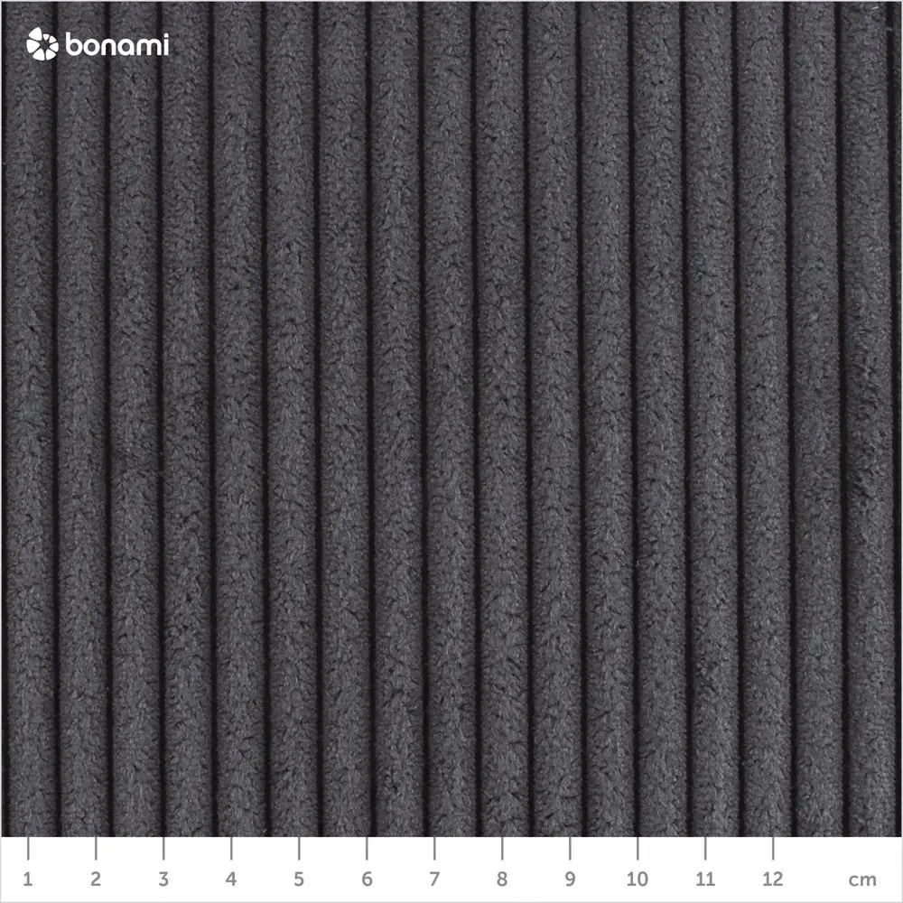 Tmavě šedá manšestrová rozkládací pohovka 195 cm Monaco – Bobochic Paris