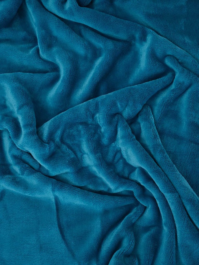 MK Lůžkoviny Francouzské mikroplyšové povlečení Exclusive - Laura petrolejová 220 × 200 cm, 2ks 70 x 90 cm
