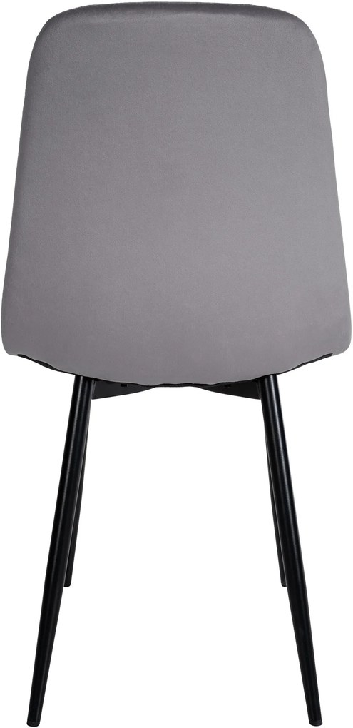 Jídelní židle Shipley - 4 ks - samet | tmavě šedé