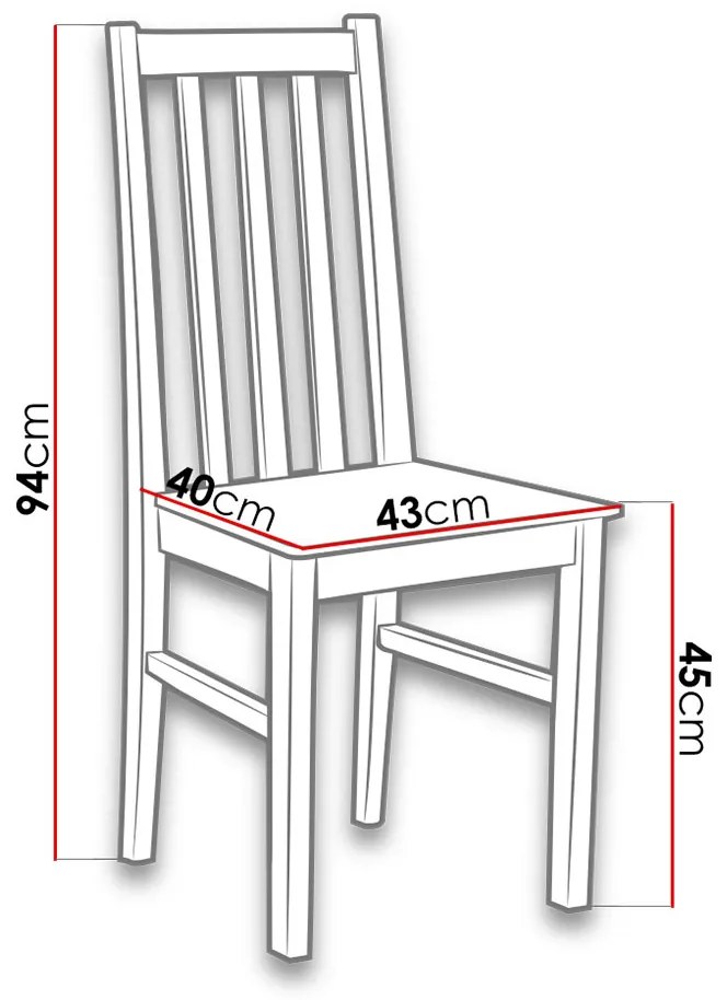 Dřevěná židle do kuchyně EDON 10 - bílá