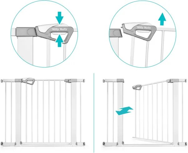 Bezpečnostní zábrana GUARDY 104 s rozšířením, bílá