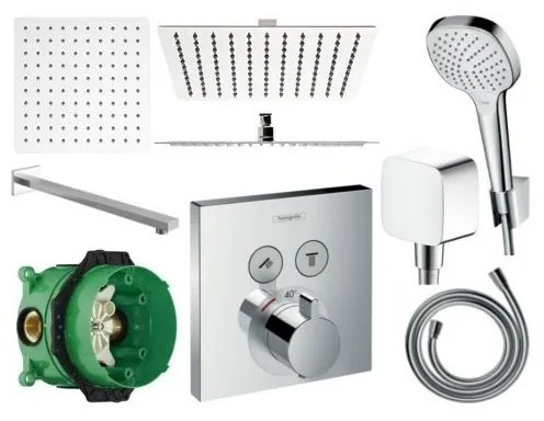 Sprchový set podomítkový HANSGROHE s termostatem 30 CM (mix výrobců)