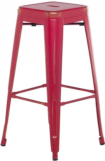 Červeno-zlatá barová židle 76 cm - CABRILLO