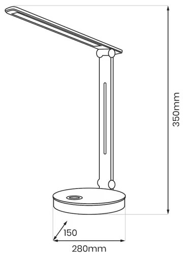 LED RGBW Stolní lampa BRUNO LED/5W/5V 3000/4500/6000K černá