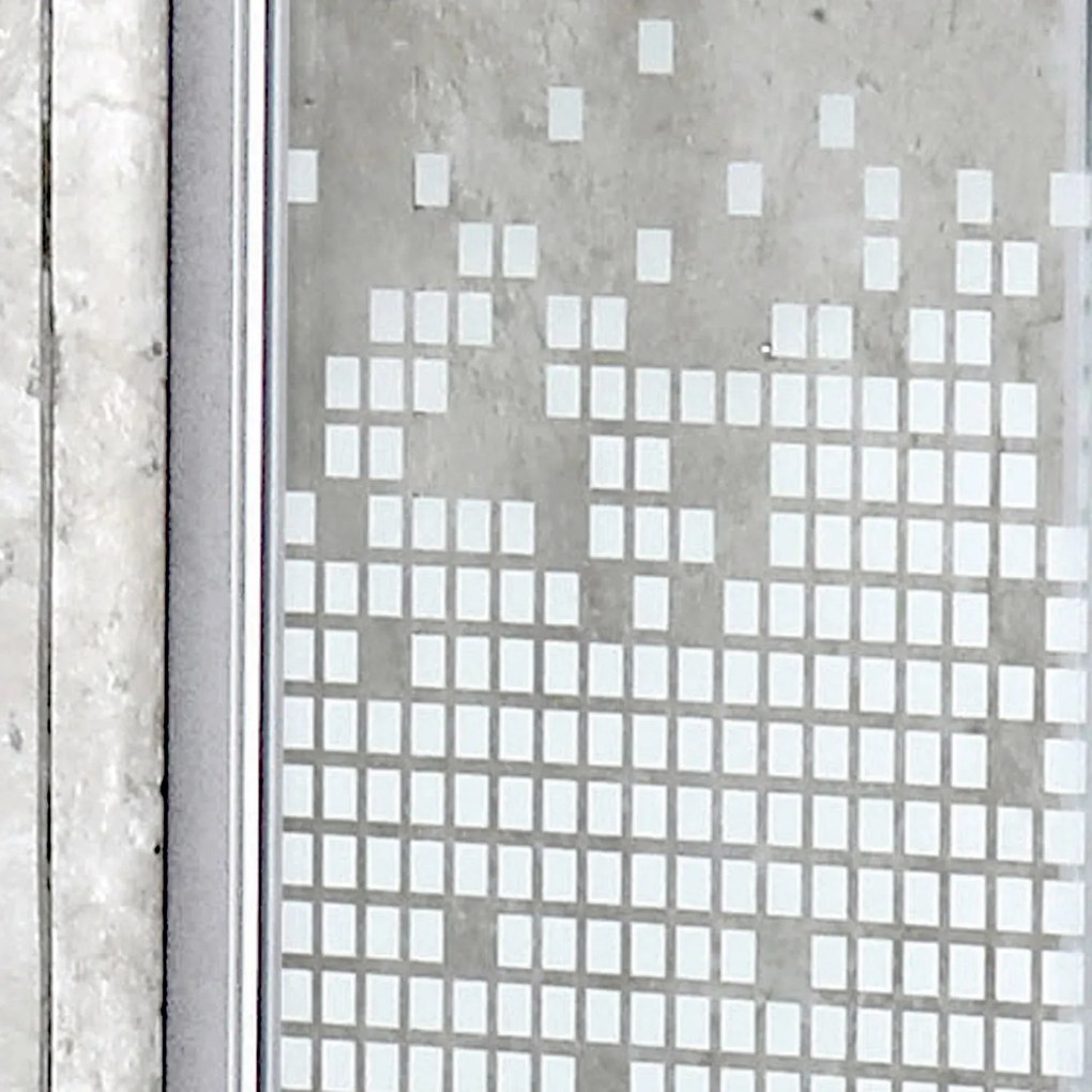 Novoterm Čtvercový sprchový kout NV-Pixel 90x90 chrom/potisk - bez vaničky