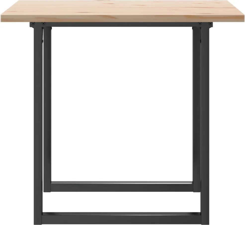 Jídelní stůl s O rámem 80 x 80 x 75,5 cm borové dřevo a ocel 3282739