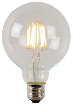 Lucide LED žárovka - okrasné vlákno - Ø 9,5 cm - stmívatelné - 1x8W 2700K - Průhledné 49016/08/60
