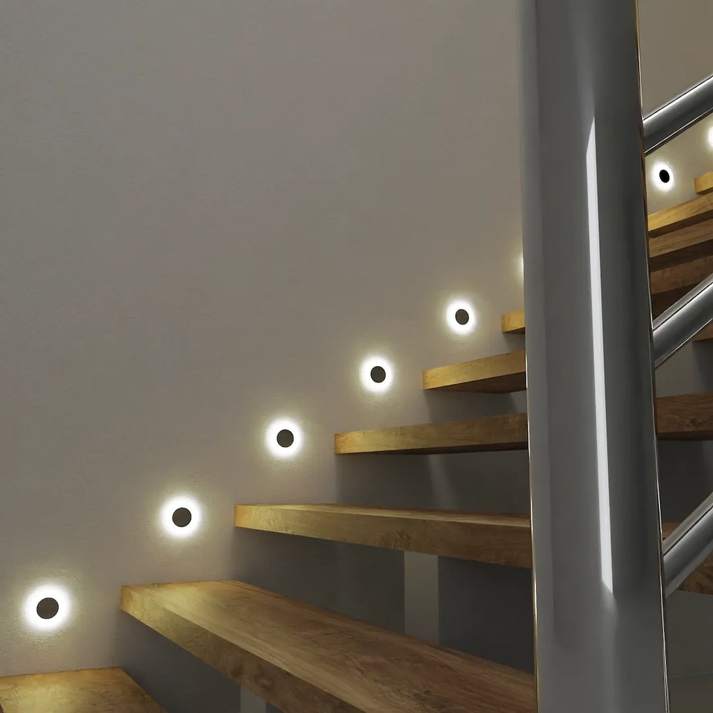 Schodišťové LED svítidlo Oti, 1x LED 0,6w, 3000k, s