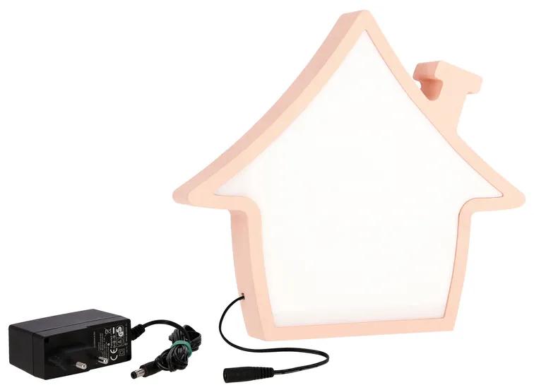 Dětská lampička HOUSE LED Candellux Růžová