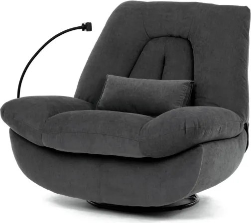 Polohovací křeslo šedé, elektrické TV-7089 GREY2