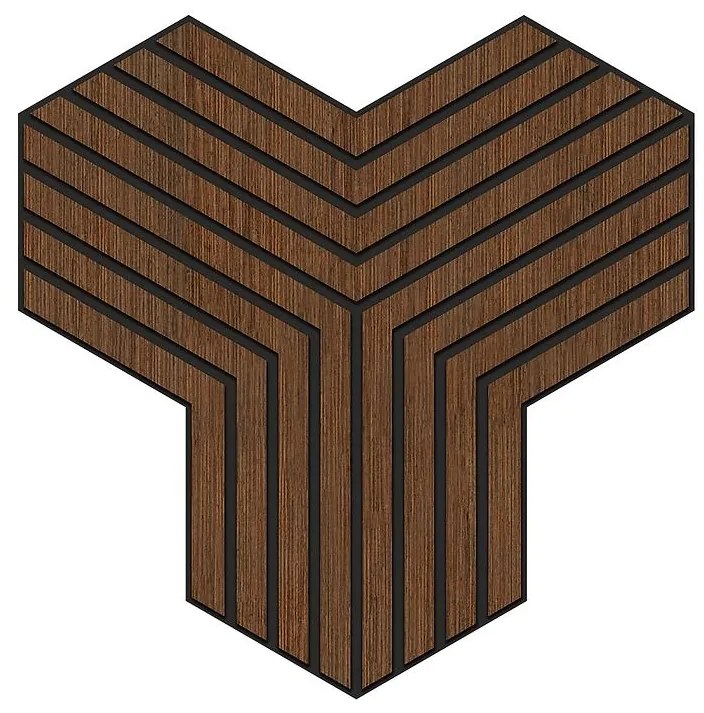 Frézovaný panel Triple wenge MDF