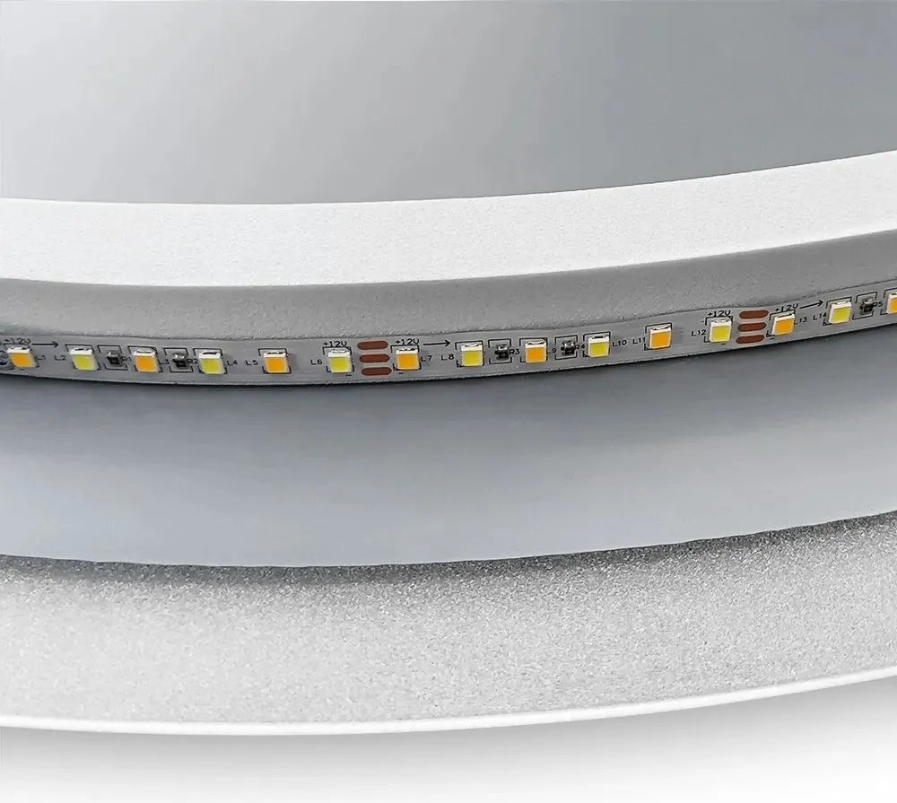 Tutumi Zrcadlo ⌀100 cm s regulovatelným LED osvětlením HOM-70005
