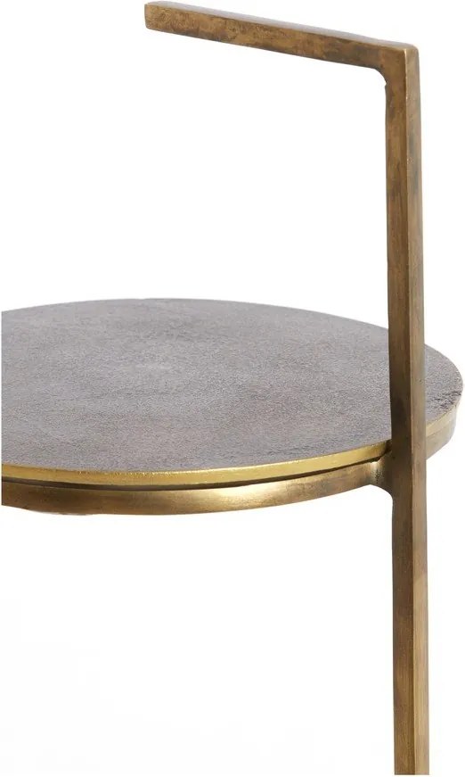 Kulatý odkládací stolek s deskou z kamene ø 26 cm Leda – Light & Living