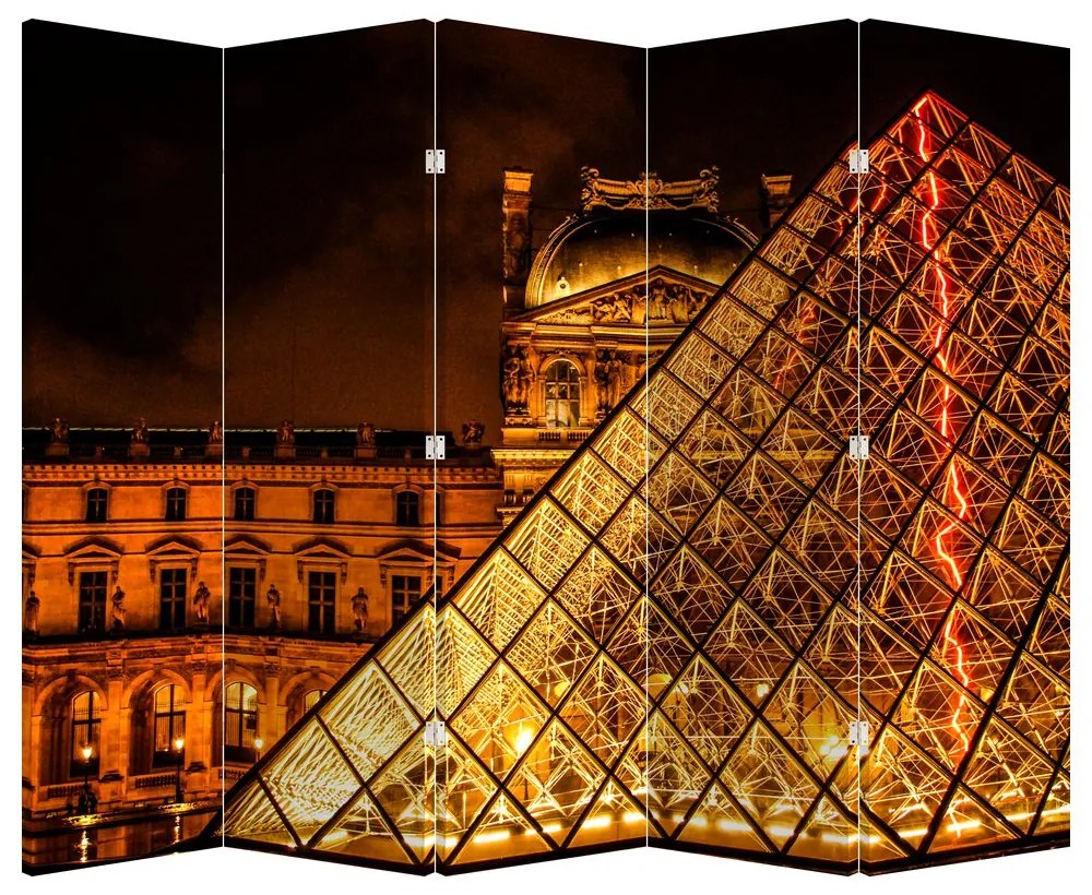 Paraván - Louvre v Paříži (210x170 cm)