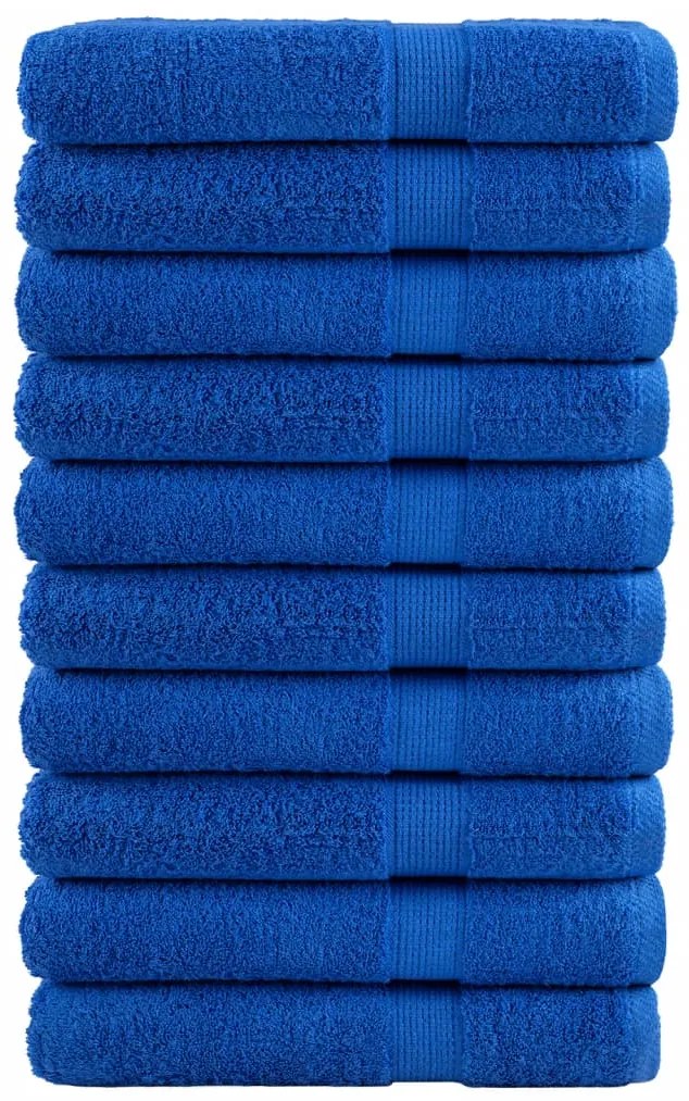 Prémiové ručníky SOLUND 10 ks modré 100x200 cm 600 g/m² 137199