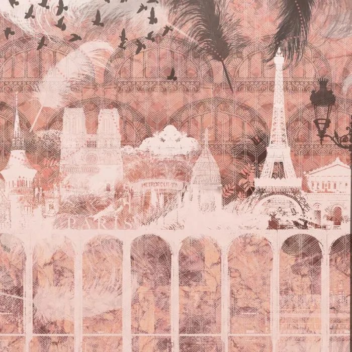 Vliesová tapeta Mr Perswall - Plume Paris - Rose 450 x 265 cm