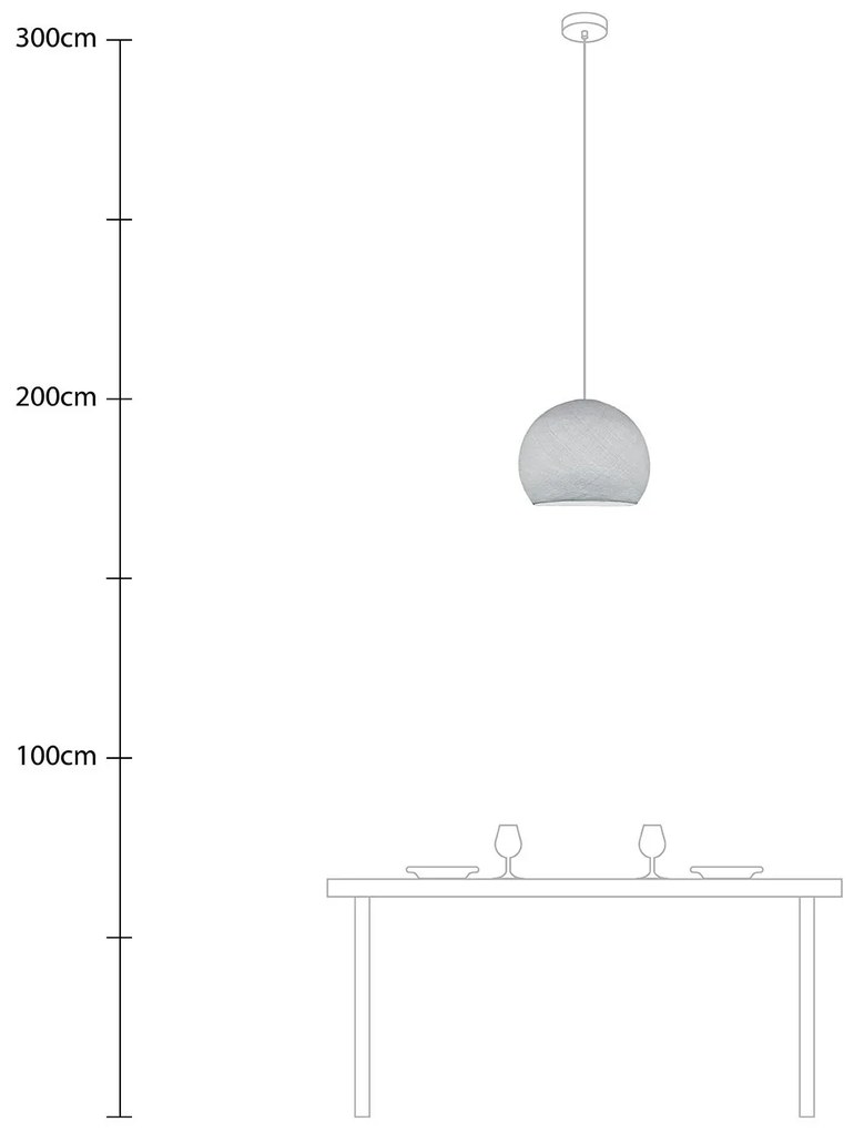 creative cables Závěsná lampa se stínidlem kupole z PE vlákna, polyester Barva: Bílá, Průměr: S - Ø 31 Cm