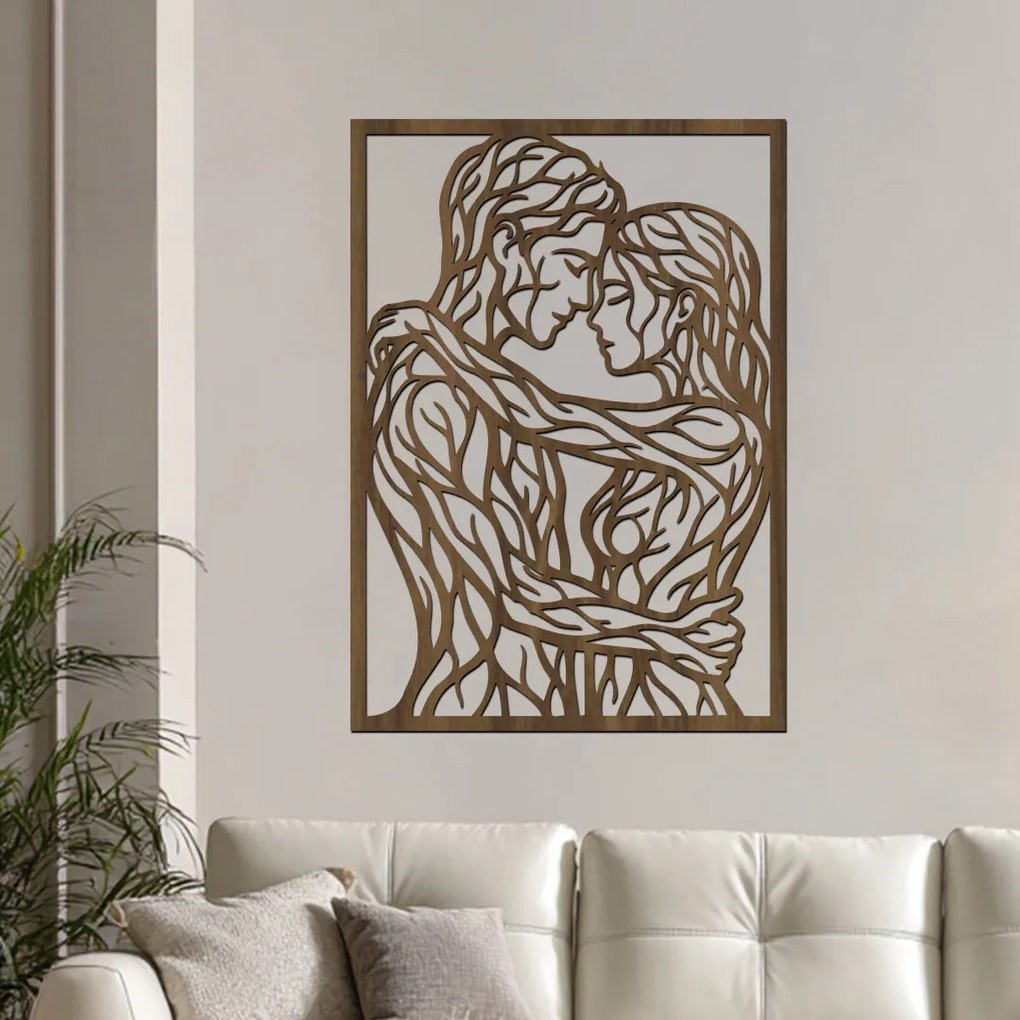 dřevo života Dřevěný obraz MY Zvolte rozměr (cm): 43x60, Zvolte barvu dekoru: Černá