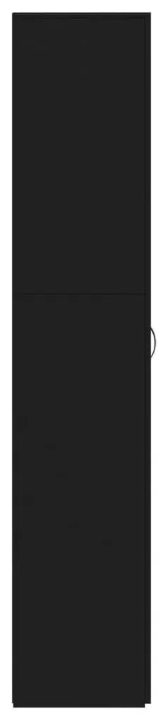 Botník černý 80 x 35,5 x 180 cm dřevotříska - Default Title