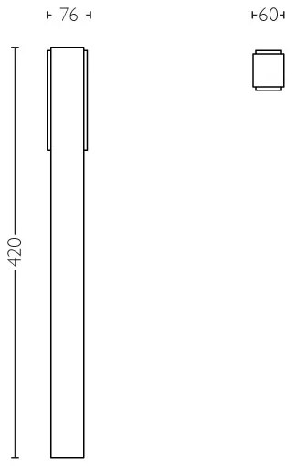 Philips 16488/93/P0 - Venkovní sloupkové světlo STRATOSPHERE 2xLED/4,5W IP44