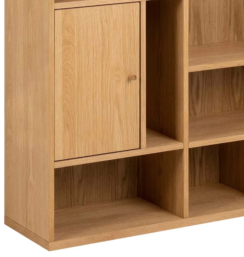 Knihovna Rangoon 90 cm dub přírodní olejovaný