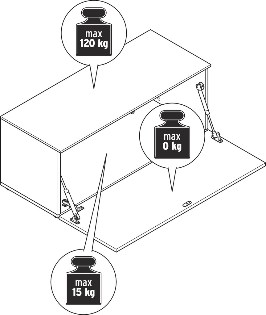Tchibo - Lavice - barva: bílá