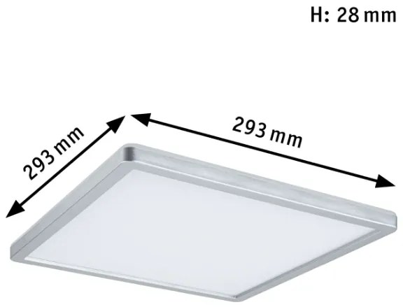 Paulmann 71008 Atria Shine, matně chromové stropní LED svítidlo s korónou, 16W LED 4000K, 29x29cm