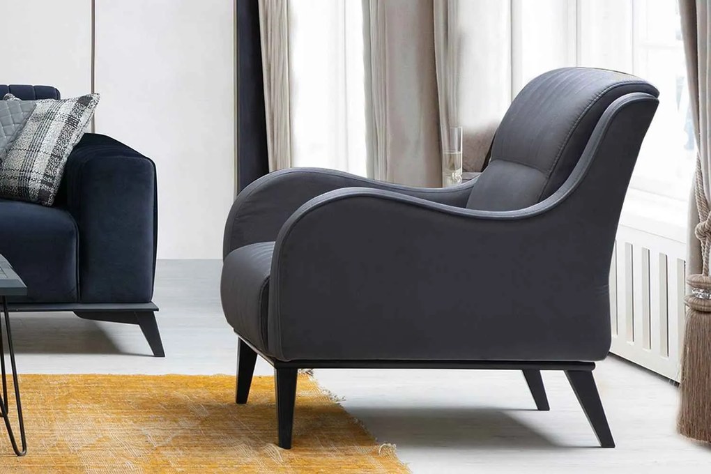 Designové křeslo Pelumi antracitové