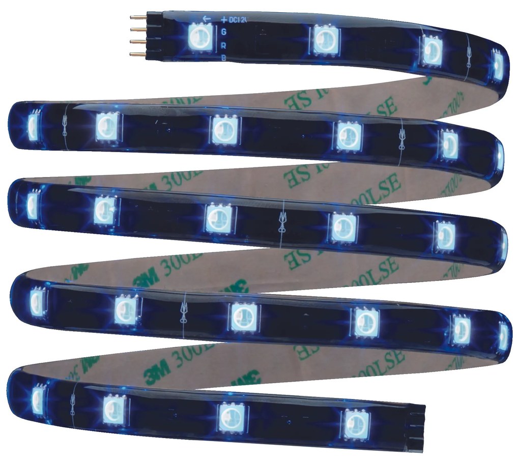 Paulmann 70319 YourLED Basic Set, rozšířitelný set 150cm LED pásky včetně dálkového ovladače, napaječe a kabeláže, 14,4W, RGB