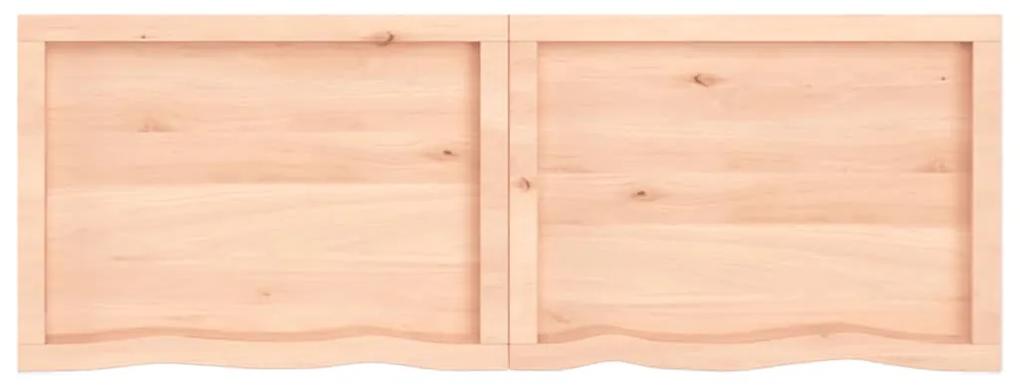 Nástěnná police 140x50x(2-6) cm neošetřené masivní dubové dřevo - Default Title