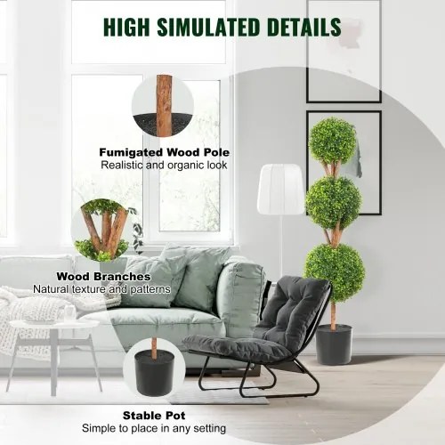 Umělé topiary Zimostrázové stromy, 121,9 cm