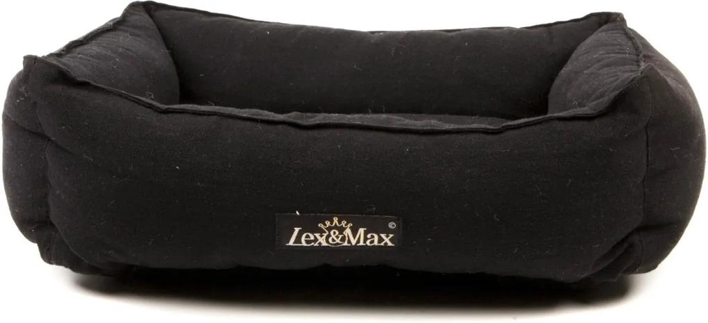 Lex & Max Luxusní pelíšek pro psa Lex & Max Tivoli 40 x 50 cm | černý