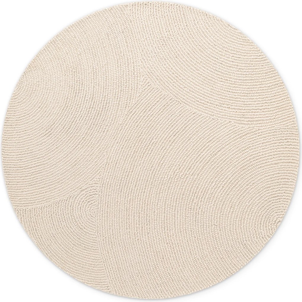 Hanse Home, Kusový koberec Calmio 106220 Natural White kruh, 150x150 (průměr) kruh, bílá, ložnice