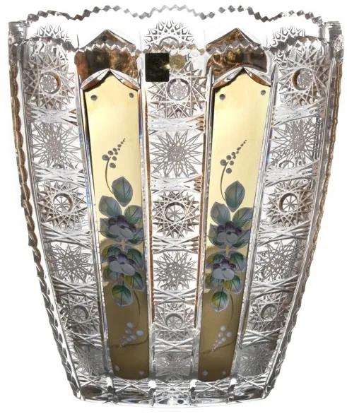 Váza  500K Zlato II, barva čirý křišťál, výška 255 mm