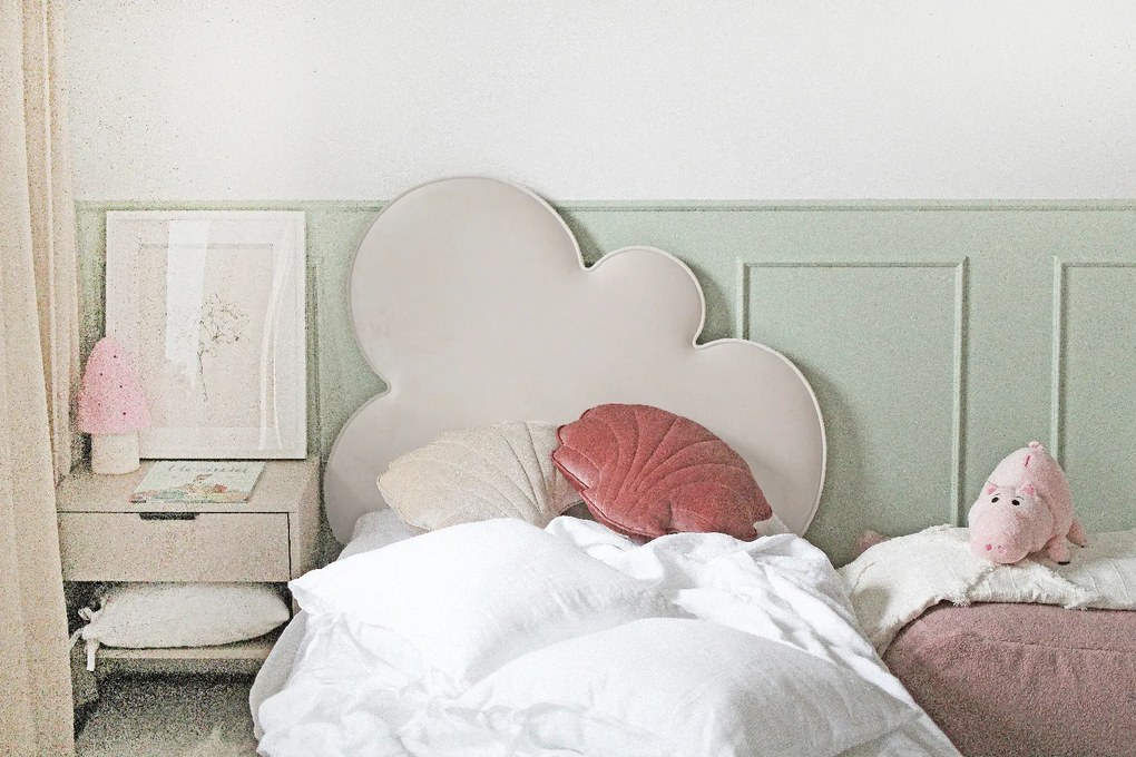 MINKO Čalouněná jednolůžková postel CLOUD do dětského pokoje Zvolte barvu: Modrá, Zvolte rozměr: 90x200 cm, Zvolte stranu: Vpravo