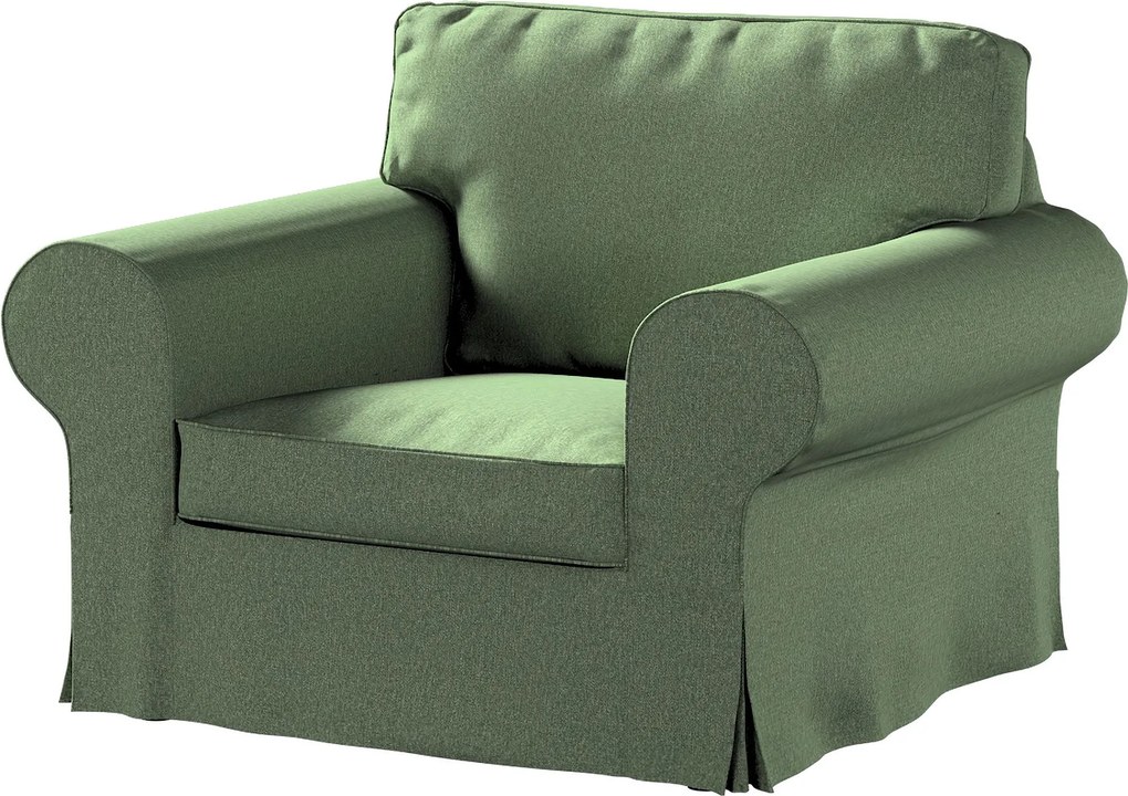 Potah na křeslo IKEA Ektorp barva zelená látka pletený vzor