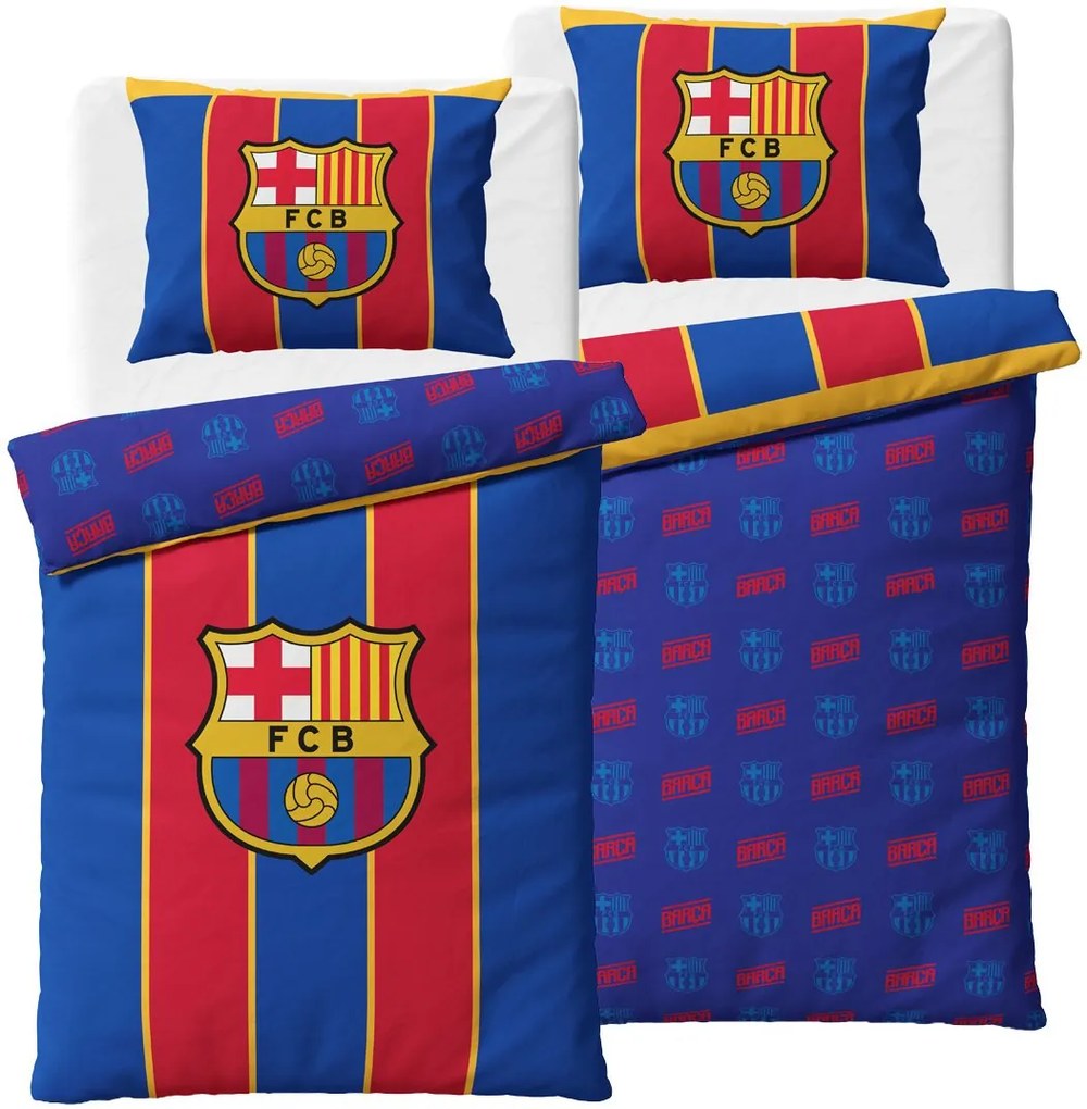 Oboustranné ložní povlečení FC Barcelona - mitiv Blaugrana Glory - 100% bavlna Renforcé - 70 x 90 cm + 140 x 200 cm