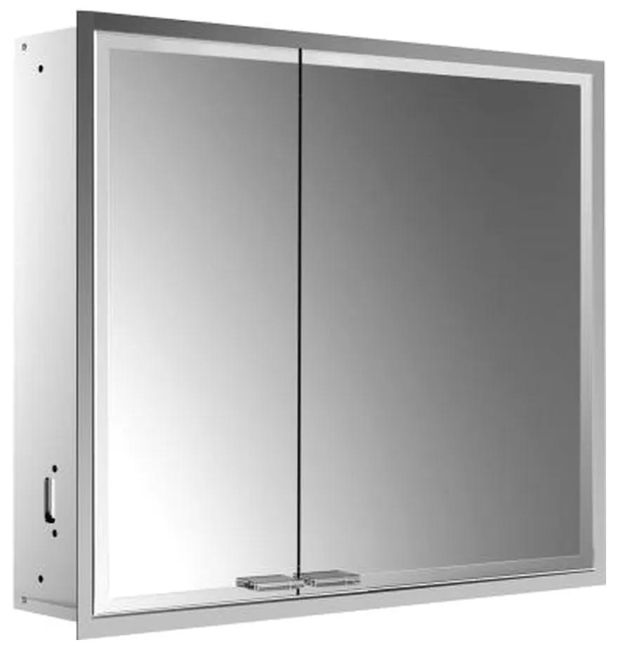 Emco Prestige 2 - Vestavěná zrcadlová skříň 815 mm široké dveře vpravo bez světelného systému, zrcadlová 989707102