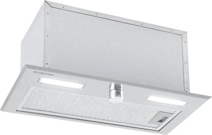 Klarstein Simplica, digestoř, 52 cm, vestavná, 440 m³/h, LED, nerezová ocel