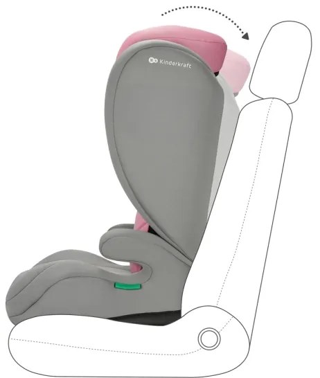 KINDERKRAFT - Autosedačka I-SPARK i-Size (100-150 cm) růžová