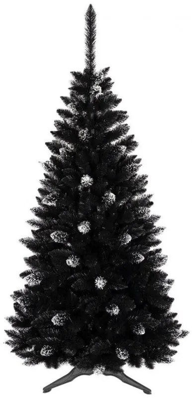 Černý vánoční stromek s ozdobou 220 cm