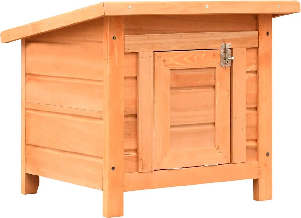 Domeček pro kočky 50 x 46 x 43,5 cm masivní borovice a jedle 170640